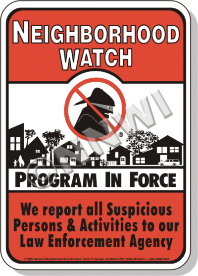 Law Enforcement Reflective Street Signs | Neighborhood Watch Signs ...